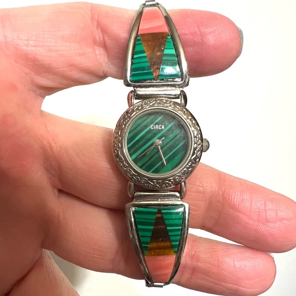 Jewelry | Circa Vintage Stainless Semi Precious Stone Watch | Poshmark